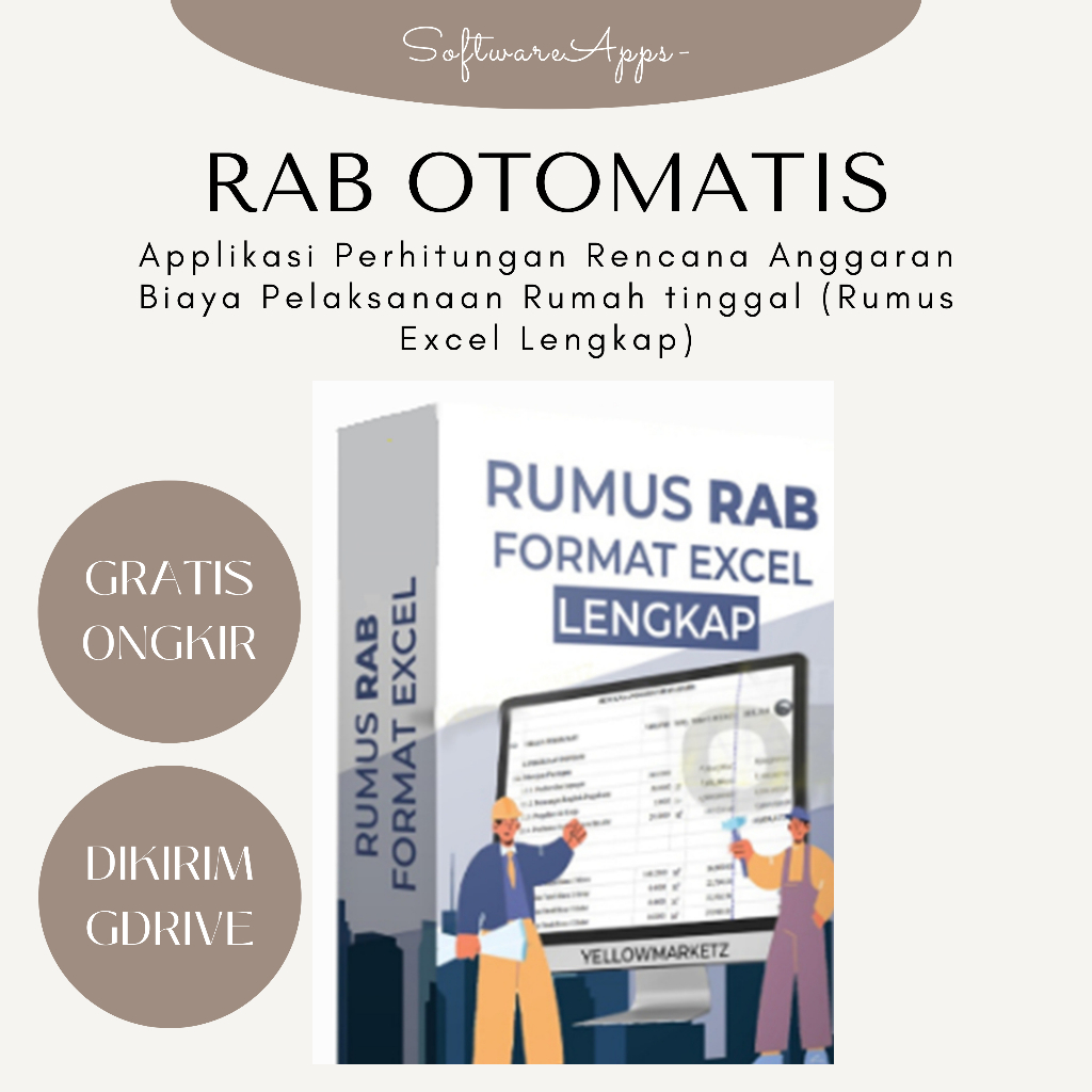 Jual Hitung RAB dengan Mudah: Aplikasi Excel Praktis untuk Pembangunan ...