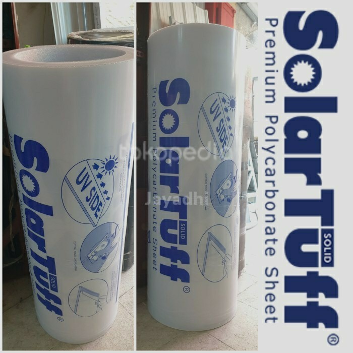 Jual SolarFlat SolarTuff 1,2mm x 50m Atap Transparan Kanopi Bening UV ...
