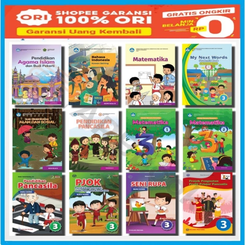 Jual Buku Siswa Kelas 3 Kurikulum Merdeka Terbaru - SD / Mi Kelas III Kemendikbud | Shopee Indonesia