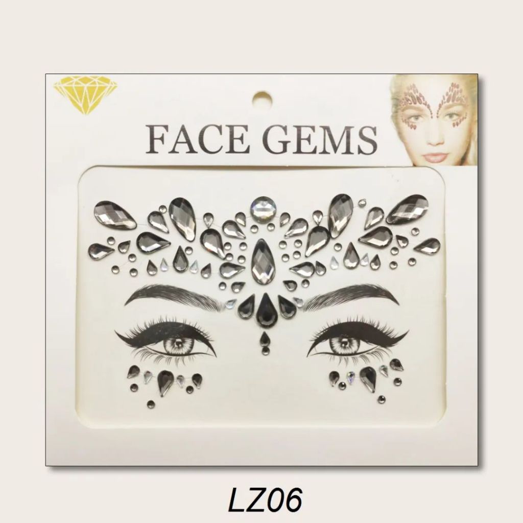 Jual CRYSTAL DIAMOND STIKER WAJAH FACE ART PAINTING/RHINESTONES 3D FACE ...