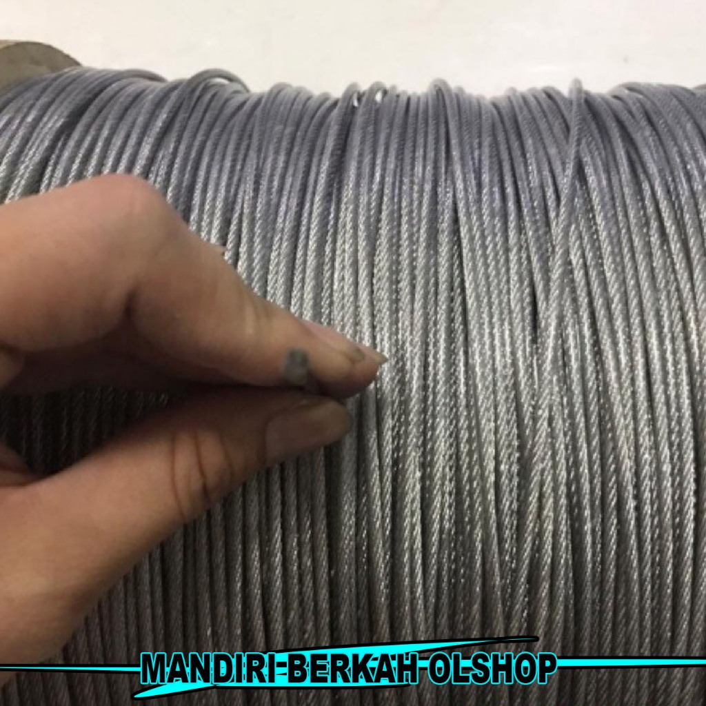 Jual kawat seling Baja galvanis ukuran 3mm / Kawat Seling Stainless Stanles Galvanis | Shopee ...