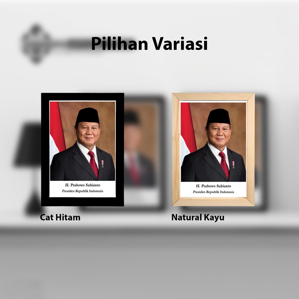 Jual Paket Bingkai Cetak Foto Presiden Dan Wakil Presiden 2024 2029 Ukuran 8R Plus Bingkai ...