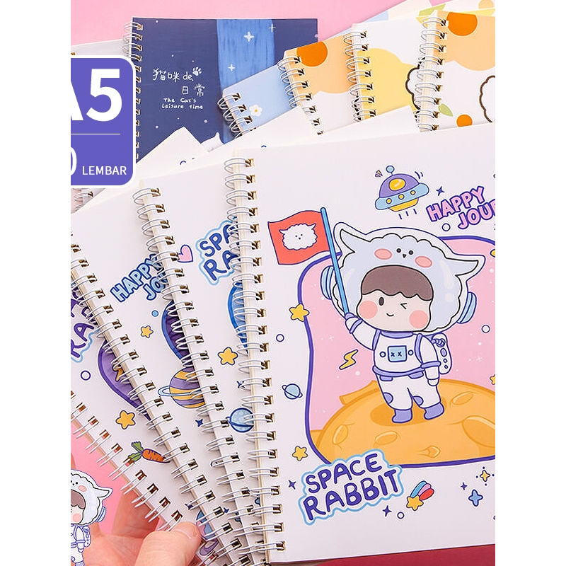 Jual Buku Catatan Notebook A5 Isi 60 Lembar Buku Diary Aesthetic Motif ...