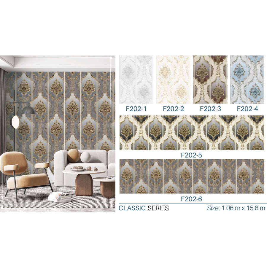Jual Wallpaper Dinding Classic Series F202 | Shopee Indonesia