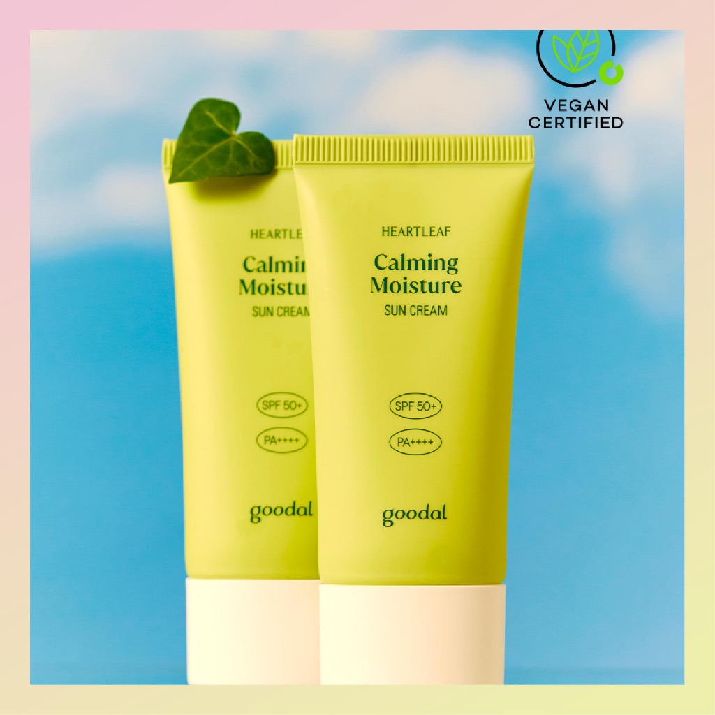 Jual GOODAL Heartleaf Calming Moisture Sun Cream / Sunscreen 50ml ...