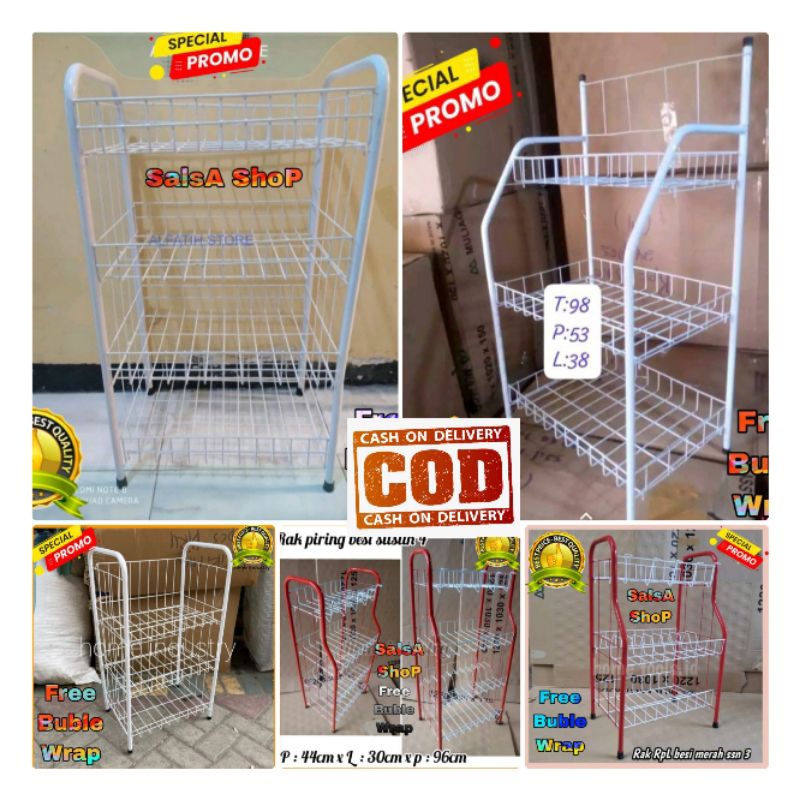 Jual Rak pipa coating rak roti RPL 03 rak serbaguna rak chiki | Shopee ...