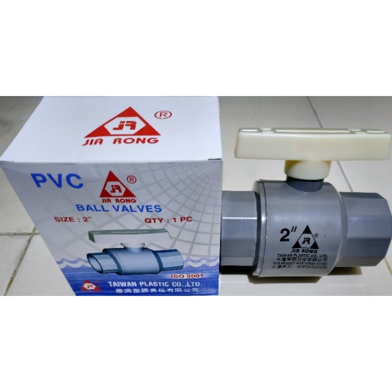 Jual PVC Ball Valve JIA RONG 2" atau PVC Stop Kran JIA RONG 2 Inch ...