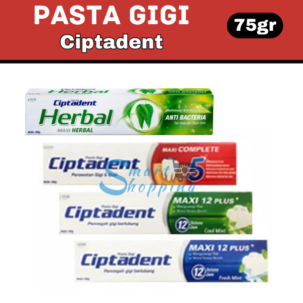 Jual CIPTADENT TOOTHPASTE 75 GR / PASTA GIGI | Shopee Indonesia