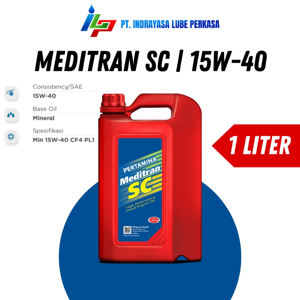 Jual MEDITRAN SC | 15W-40 1 Liter (isi 20 Botol) | Shopee Indonesia