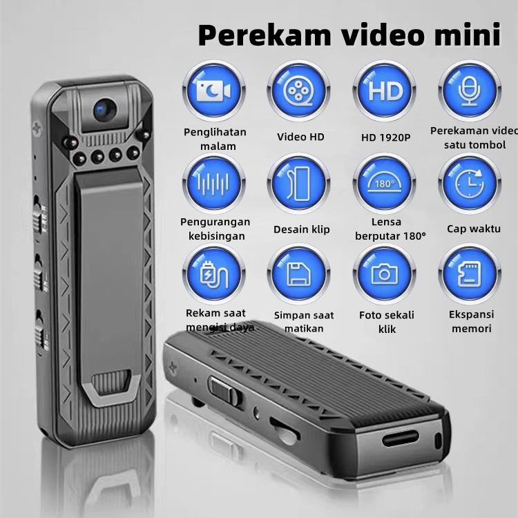 Jual Mini kamera cctv HD 1920P 180° Mini Camcorder Dash Cam Police Body ...