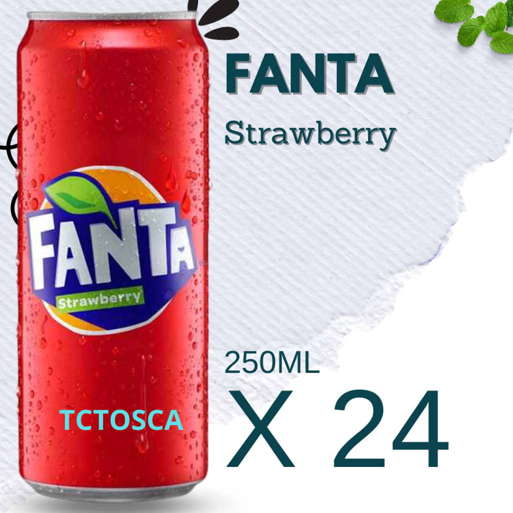 Jual Fanta Kaleng | Fanta Can Rasa Strawberry 250 ML 1 Karton Isi 24 Pcs | Shopee Indonesia