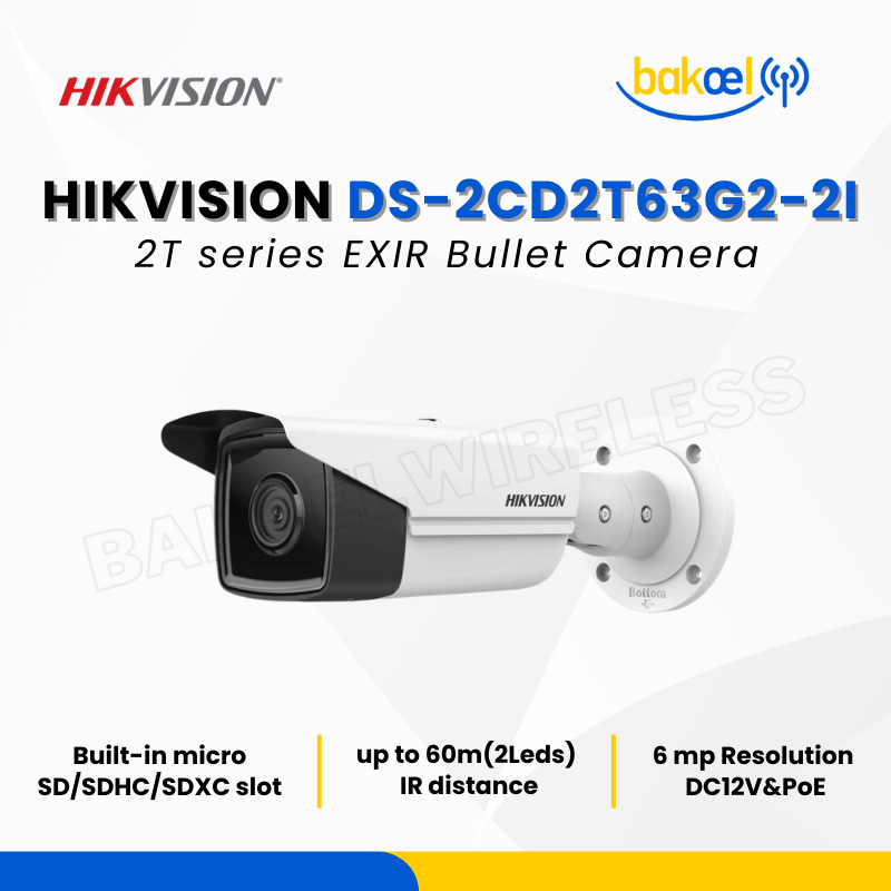 Jual HIKVISION DS-2CD2T63G2 6 MP AcuSense Fixed Bullet Network Camera | Shopee Indonesia