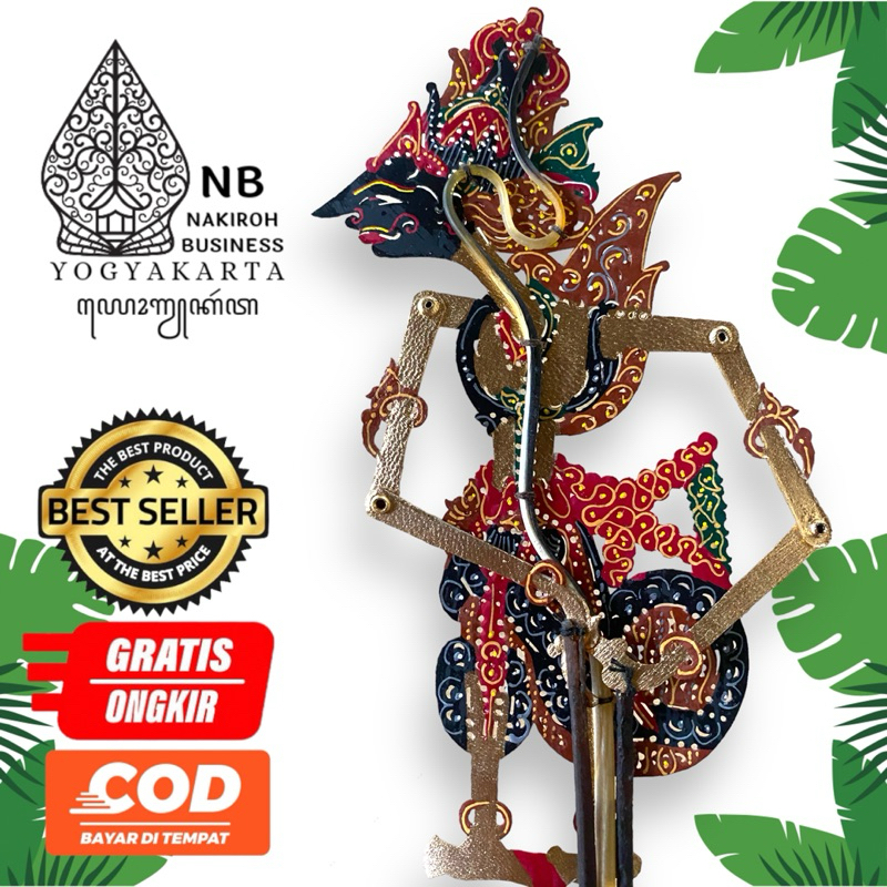 Jual wayang kulit kresna/krisna mini gapit tanduk halus ukuran super ...