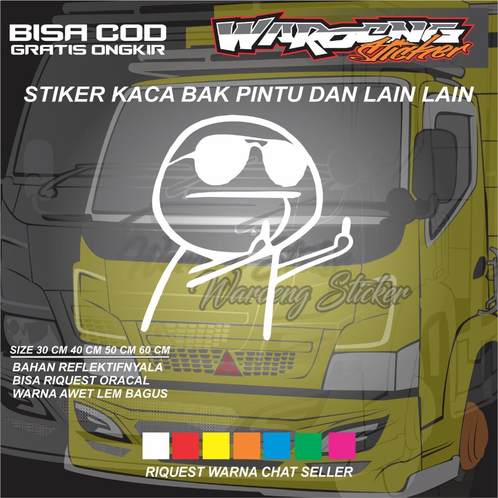 Jual STICKER STRIP KACA MOBIL TRUK DAN PICK UP REFLECTIVE "" UNTUK ...