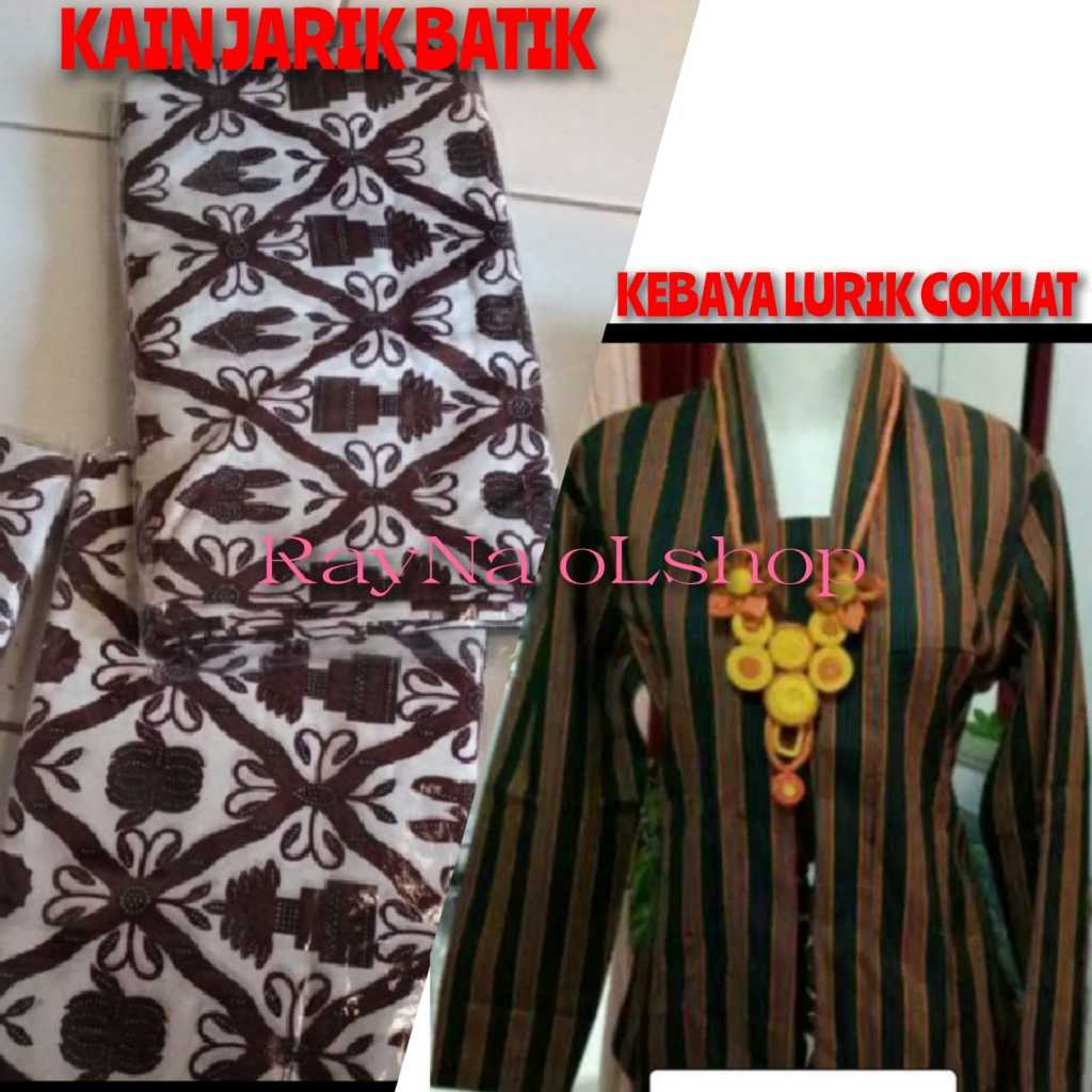 Jual BAJU SETELAN WANITA | KEBAYA LURIK + KAIN JARIK BATIK | KEBAYA LURIK 1 SET LENGKAP PAKAIAN ...