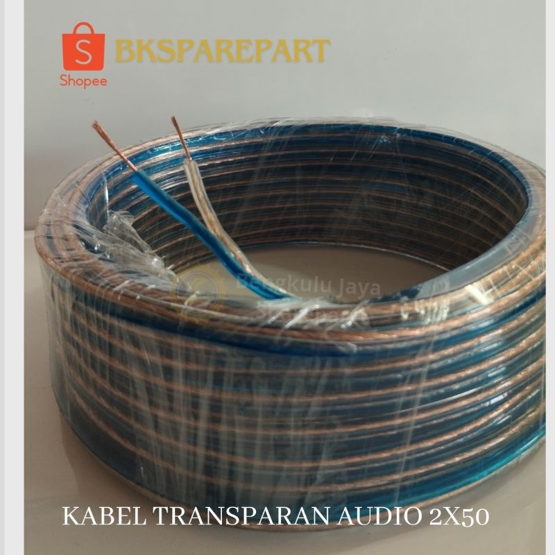 Jual Kabel Transparan Audio Speaker Serabut Roll 16 Meter | Shopee ...