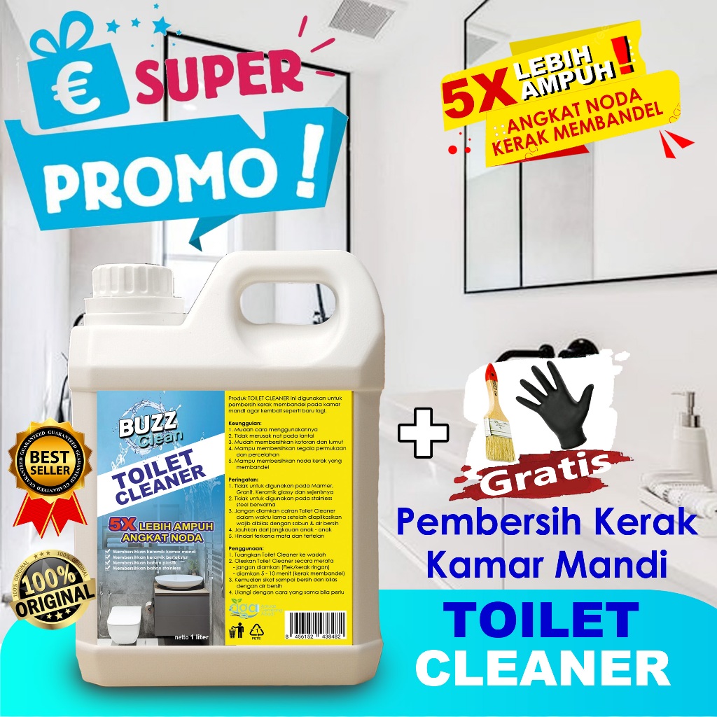 Jual BUZZCLEAN Pembersih Kerak Kamar Mandi Untuk Lantai Dinding Kamar ...