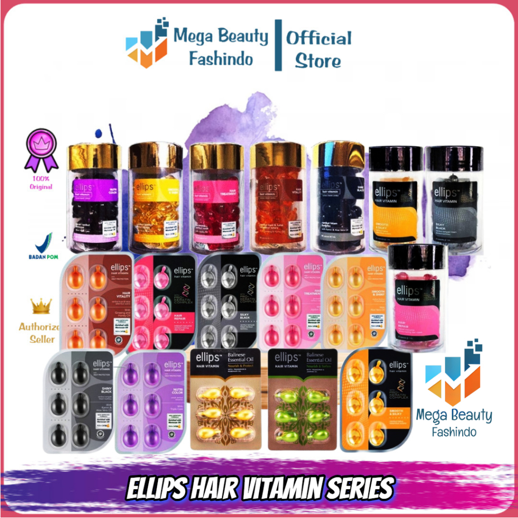 Jual Ellips Hair Vitamin Series Blister | Jar Pro Keratin | Balinese ...