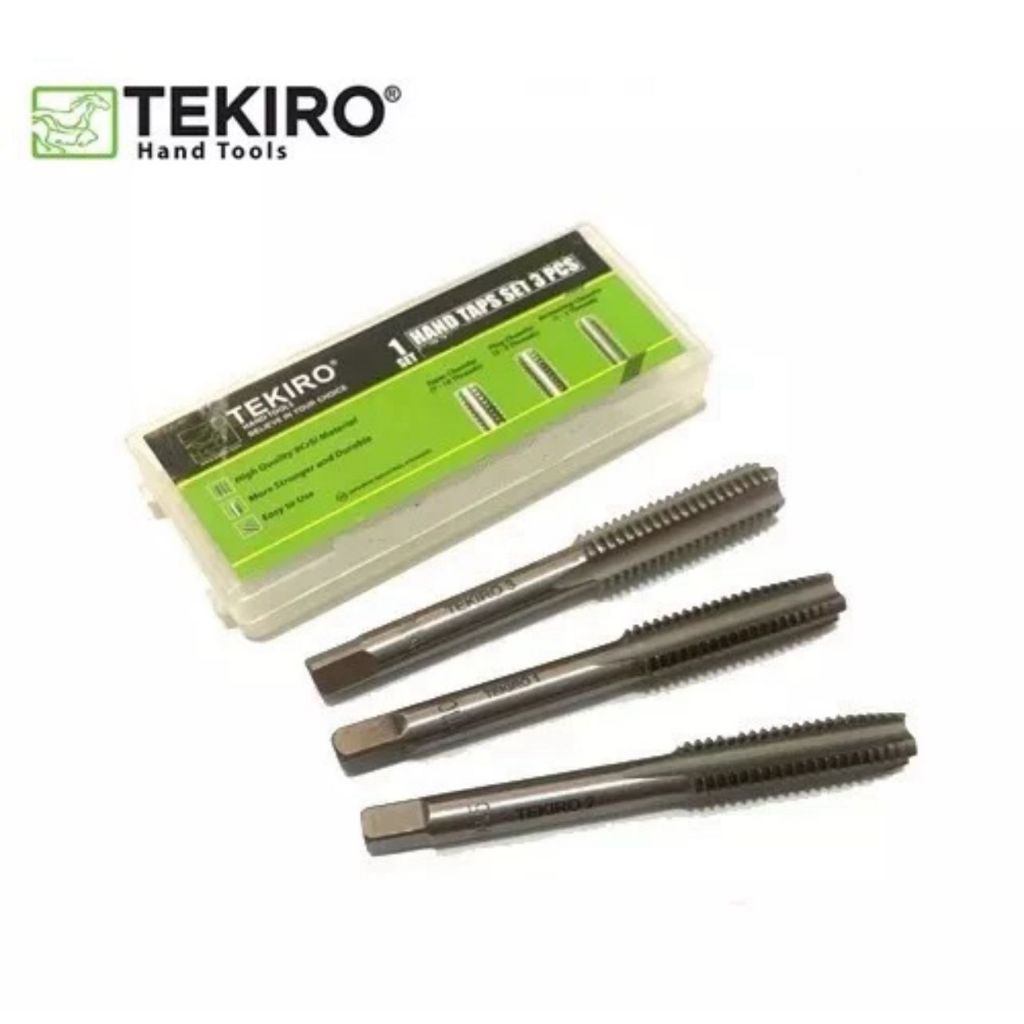 Jual Hand Tap TEKIRO 3pcs - M5 atau M6 atau M8 atau M10 atau M12 - Hand Taps Set 3 Pcs TKR GT ...