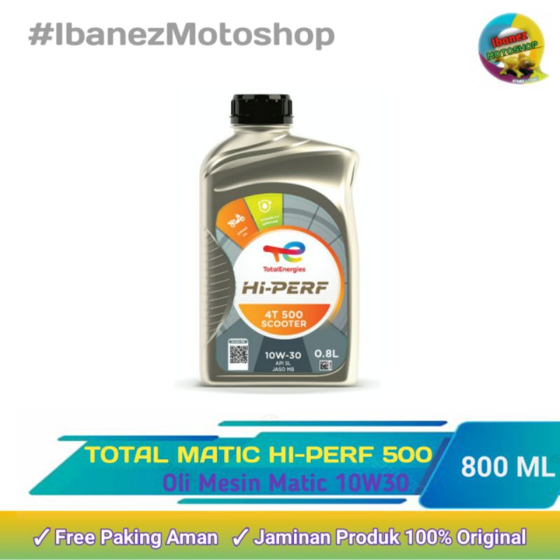 Jual Total Hi Perf 500 Scooter | Oli Mesin Matic 10W30 (Dijamin Asli ...