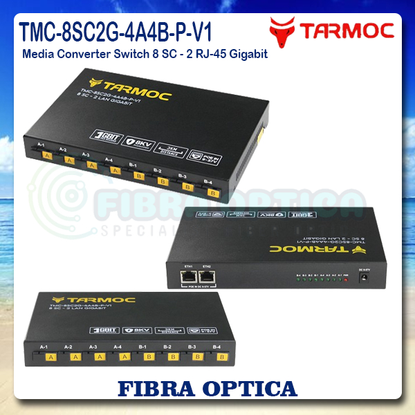 Jual Media Converter 8 SC 2 LAN Gigabit | Ethernet Fiber Switch 8 Port ...