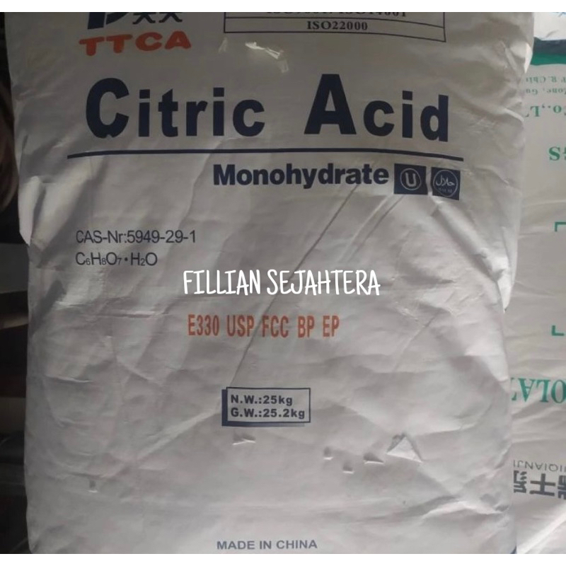 Jual Asam Sitrat / Sitrun / Citric Acid / Citrun Ex. TTCA Monohydrate 1 Sak (25 KG) | Shopee ...
