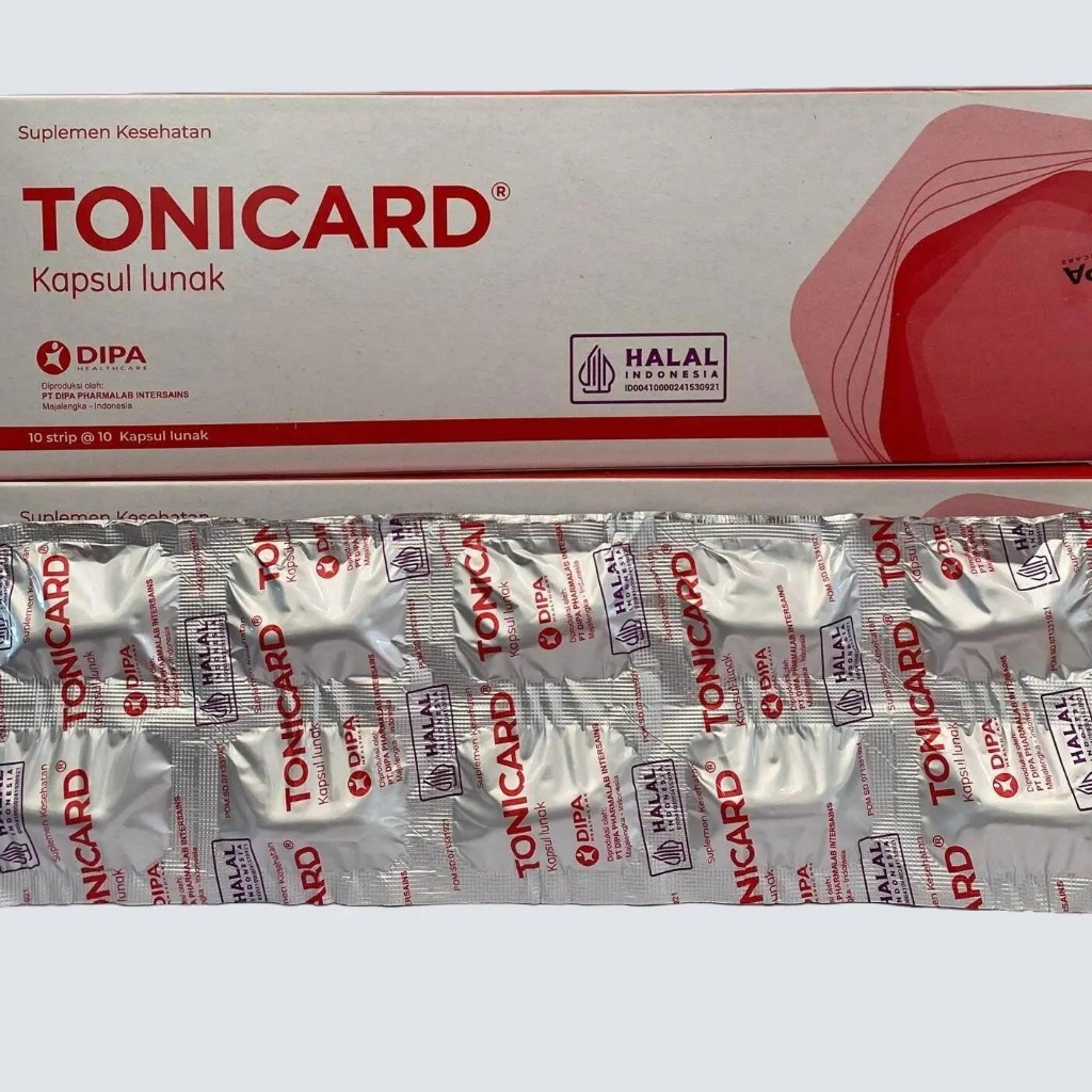 Jual TONICARD 1 LEMBAR ISI 10 KAPSUL LUNAK - SUPLEMEN KESEHATAN ...