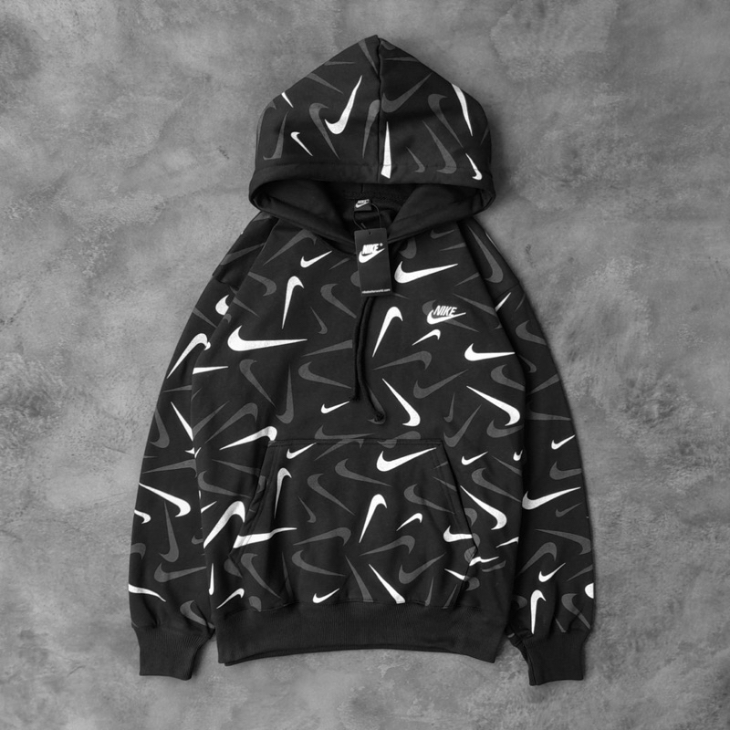 Jual SWEATER HOODIE NIKE MONOGRAM FULLPRINT FULL AND TAG LABEL | Shopee ...