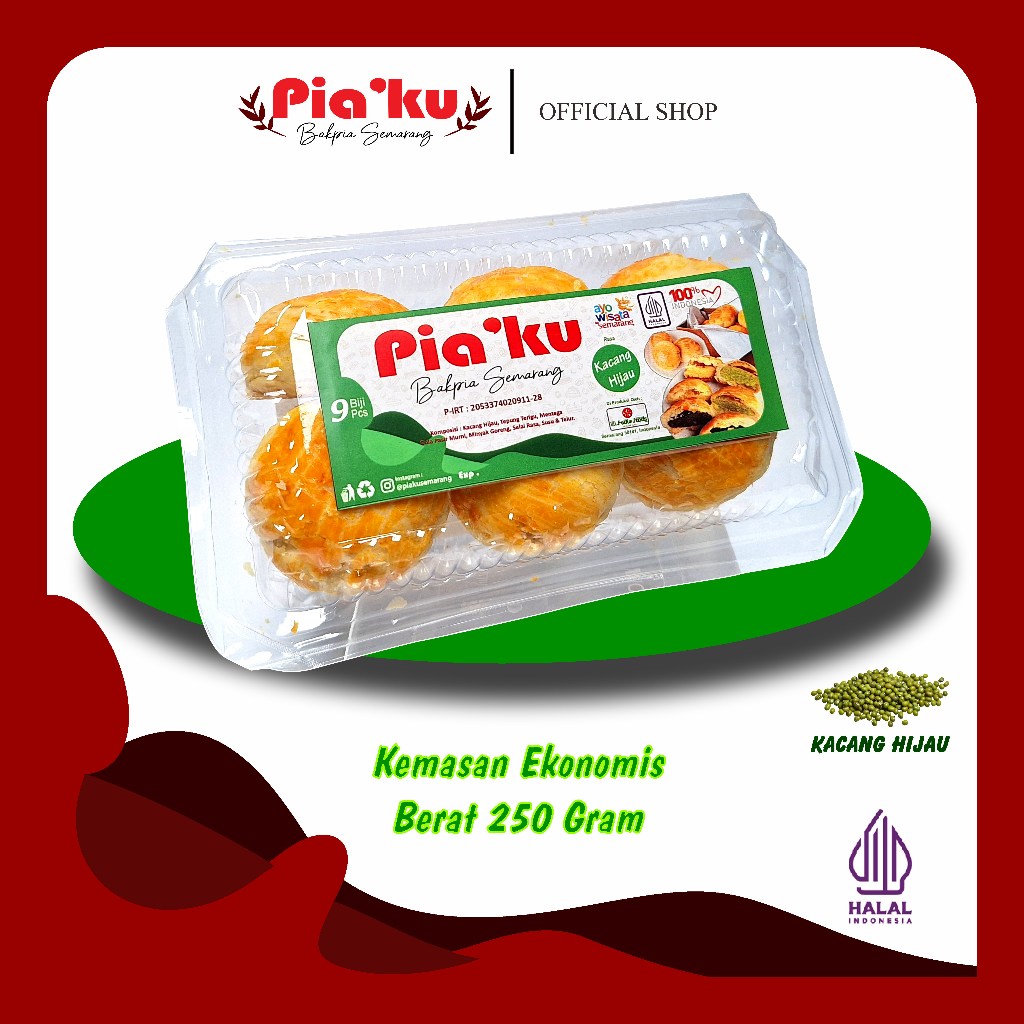 Jual Bakpia Piaku Semarang - Rasa Kacang Hijau (Original) Isi 9 Biji ...