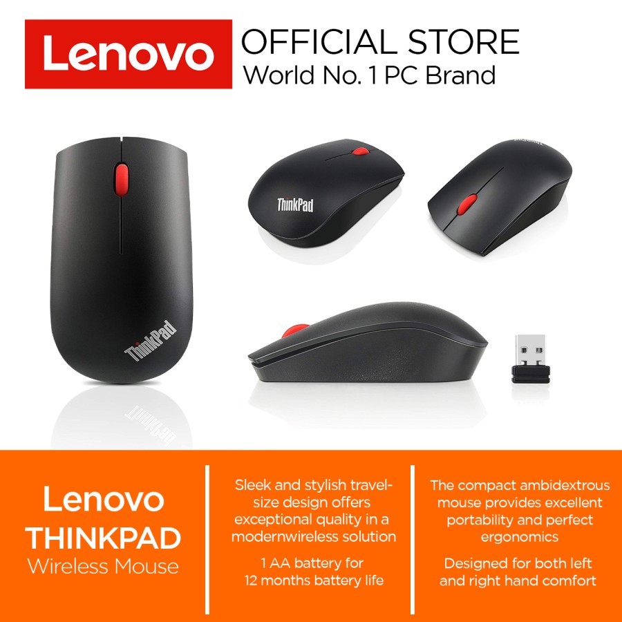 Jual Lenovo Thinkpad Wireless Mouse | Shopee Indonesia