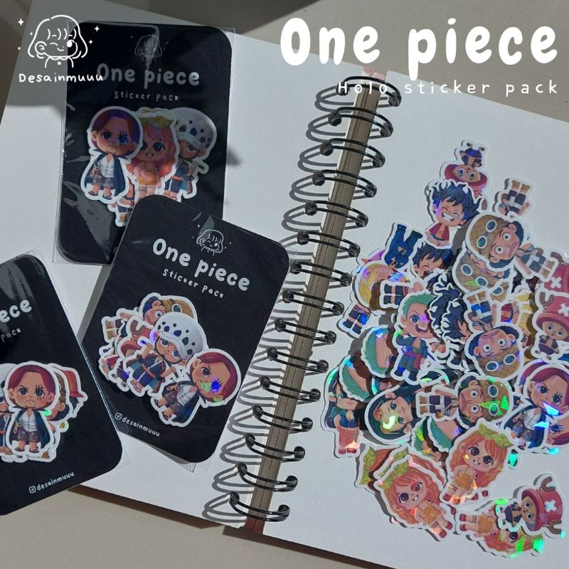 Jual Sticker Pack holo One Piece by Desainmuuu | Shopee Indonesia