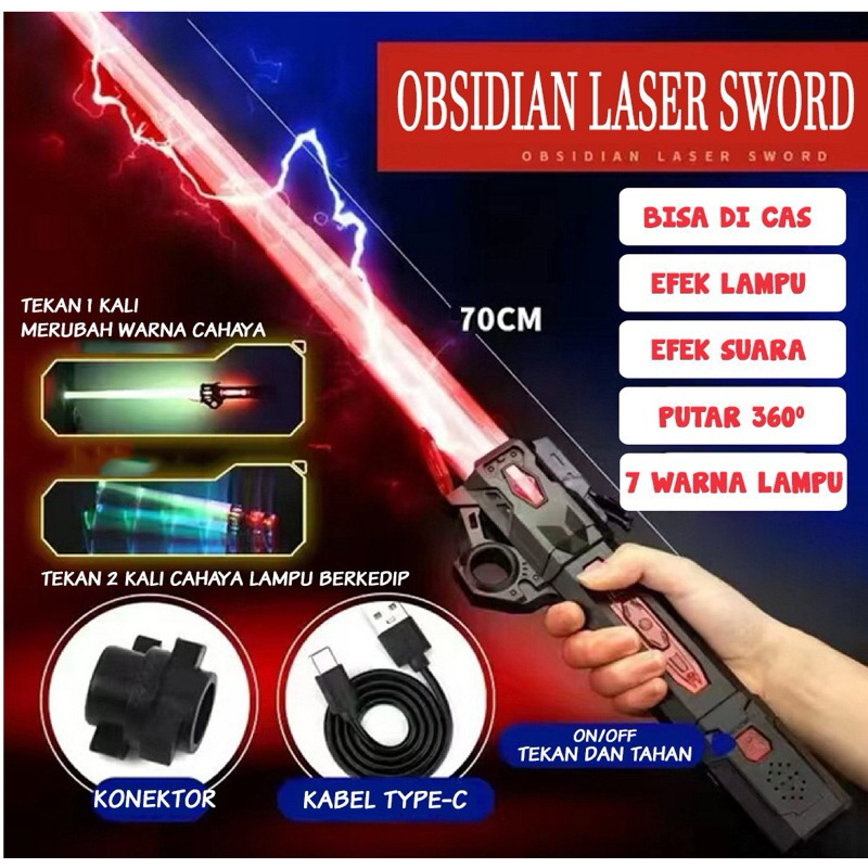 Jual Pedang Laser Sword 7 Warna Mainan Pedang Anak Light Saber Bisa di ...
