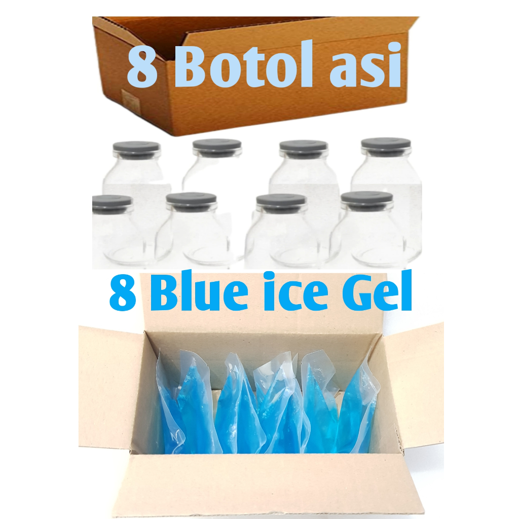 Jual PAKETAN Botol asi + blue ice gel ( 8 botol + 8 blue ice gel ...