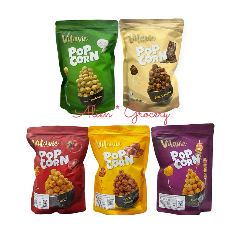 Jual VILAVIE Popcorn Golden Caramel Karamel Tomato Tomat BBQ Barbeque ...