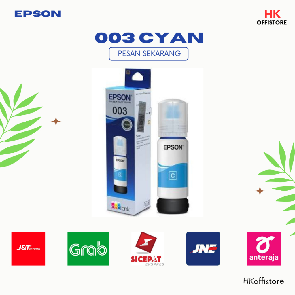 Jual Tinta EPSON 003 Cyan Original | Shopee Indonesia