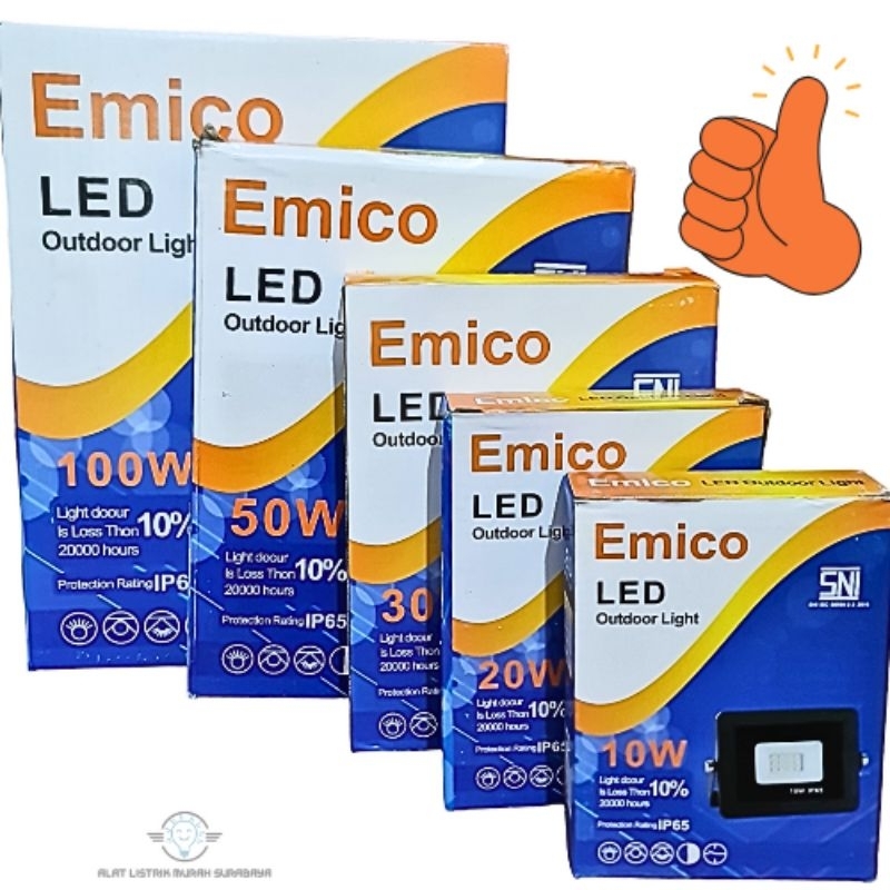 Jual Cup Sorot Emico/Kap Sorot Emico/Lampu Kap Sorot LED Sinar Putih/Kuning Emico | Shopee Indonesia