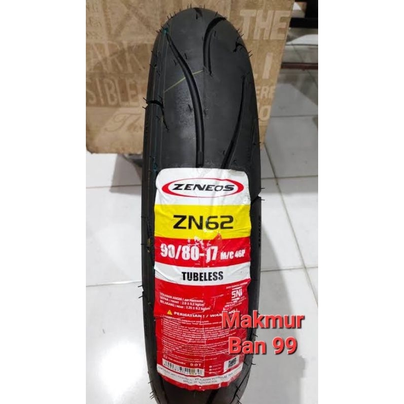 Jual Ban Motor Zeneos ZN62 90/80-17 ( ZN 62 ) ( Tubeless ) | Shopee Indonesia