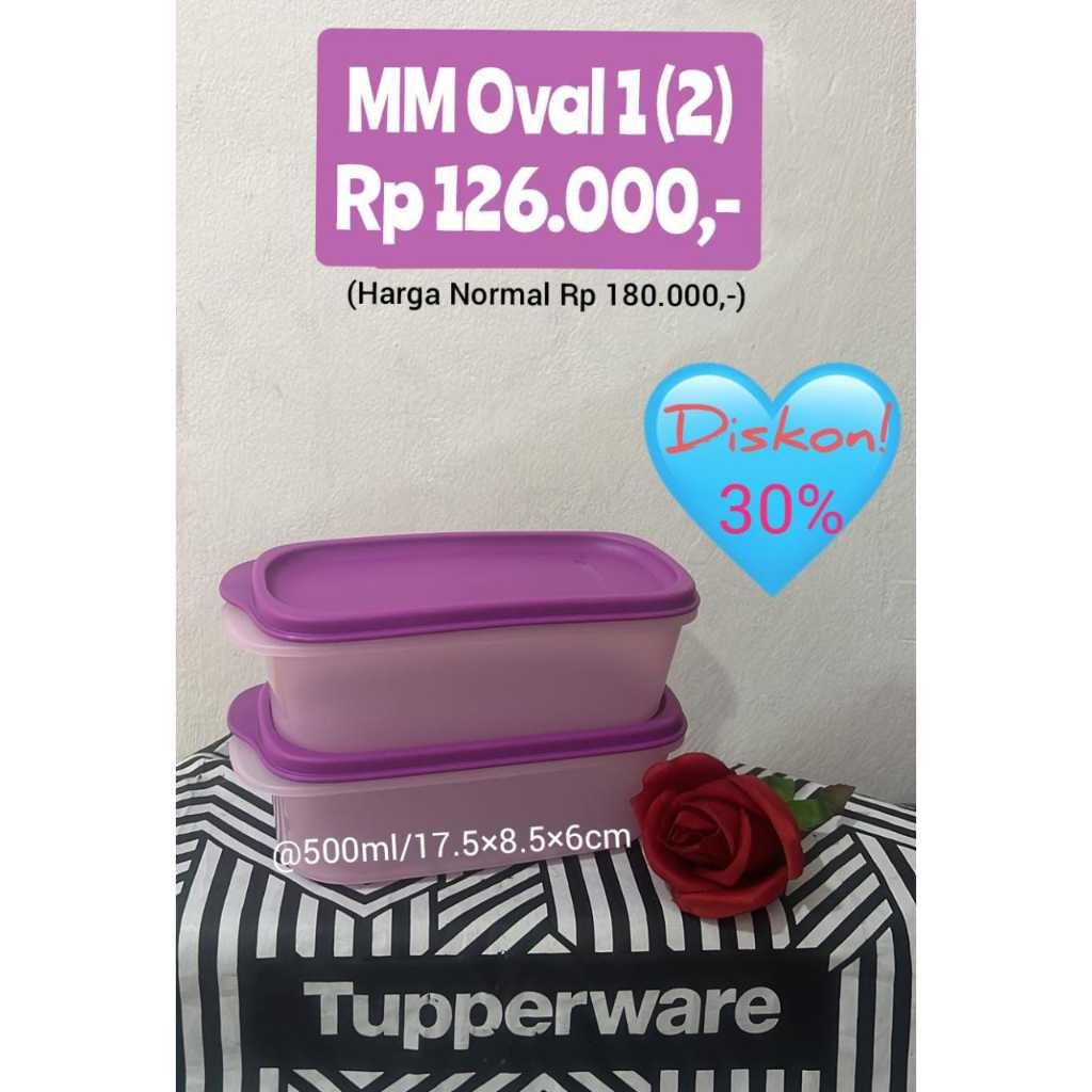 Jual TUPPERWARE MM OVAL 1 WITH SEAL - WADAH PENYIMPANAN SERBAGUNA ...
