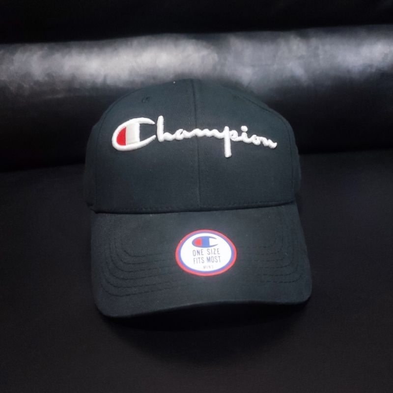 Jual Topi Champion Classic Twill Hat Original Resmi Unisex - Black ...