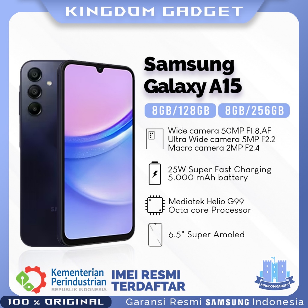 Jual Samsung Galaxy A15 Ram 8/128 GB 8/256 GB Garansi Resmi SEIN ...