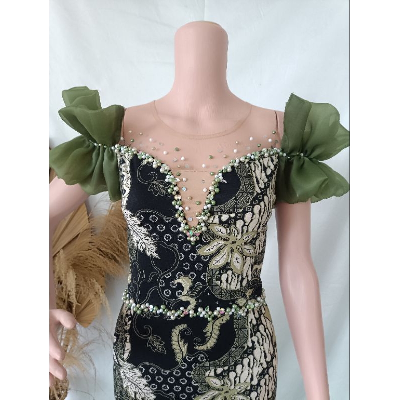 Jual dress penyanyi singer duyung full payet batik melar | Shopee Indonesia