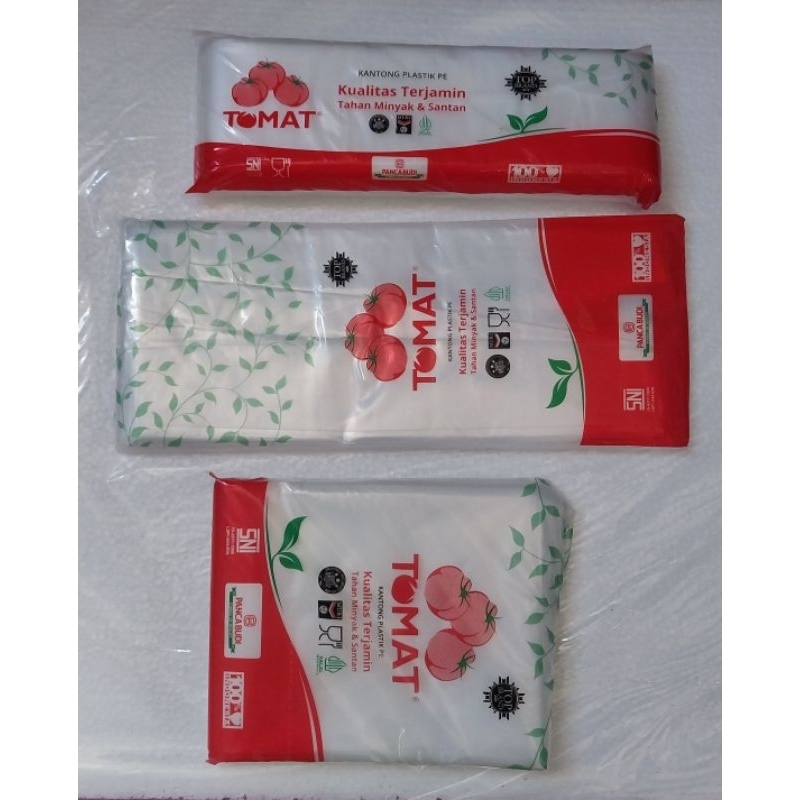 Jual plastik pe merek tomat plastik es batu,gula dan makanan | Shopee ...