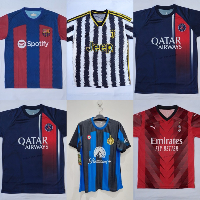 Jual jersey bola atasan dewasa club eropa printing anti luntur | Shopee ...