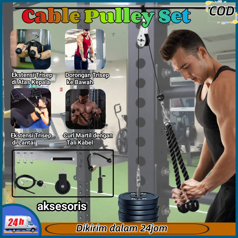 Jual Pulley Cable System Set Wannalife | Katrol Fitness Gym Mesin ...