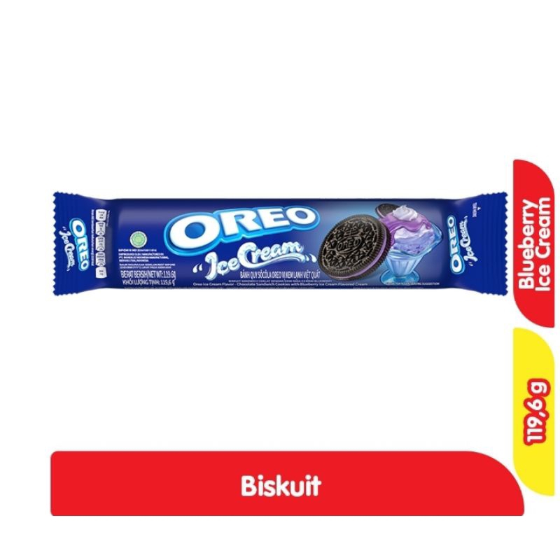 Jual OREO Biskuit Blueberry Ice Cream 119,6 g | Shopee Indonesia