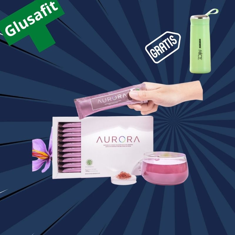 Jual Aurora Saffron Kolagen 1 Box 10 Sachet Collagen Beauty Drink Original | Shopee Indonesia
