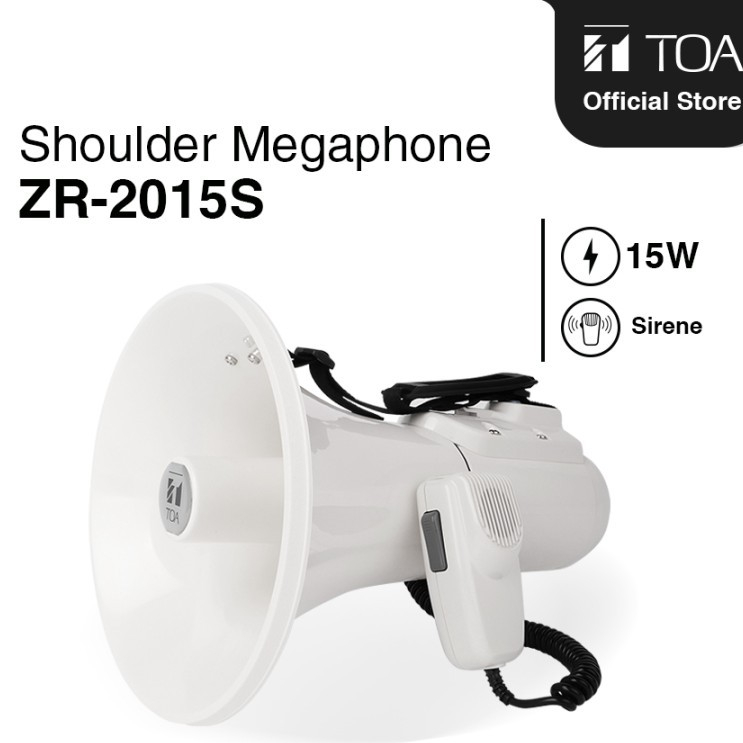 Jual TOA ZR-2015S Shoulder Megaphone 15 W With Sirine PLUS BATRE (NON ...