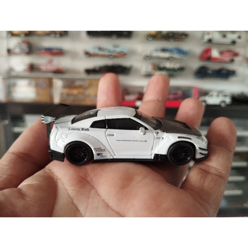 Jual mini gt nissan skyline LBWK LB works GTR R35 white | Shopee Indonesia
