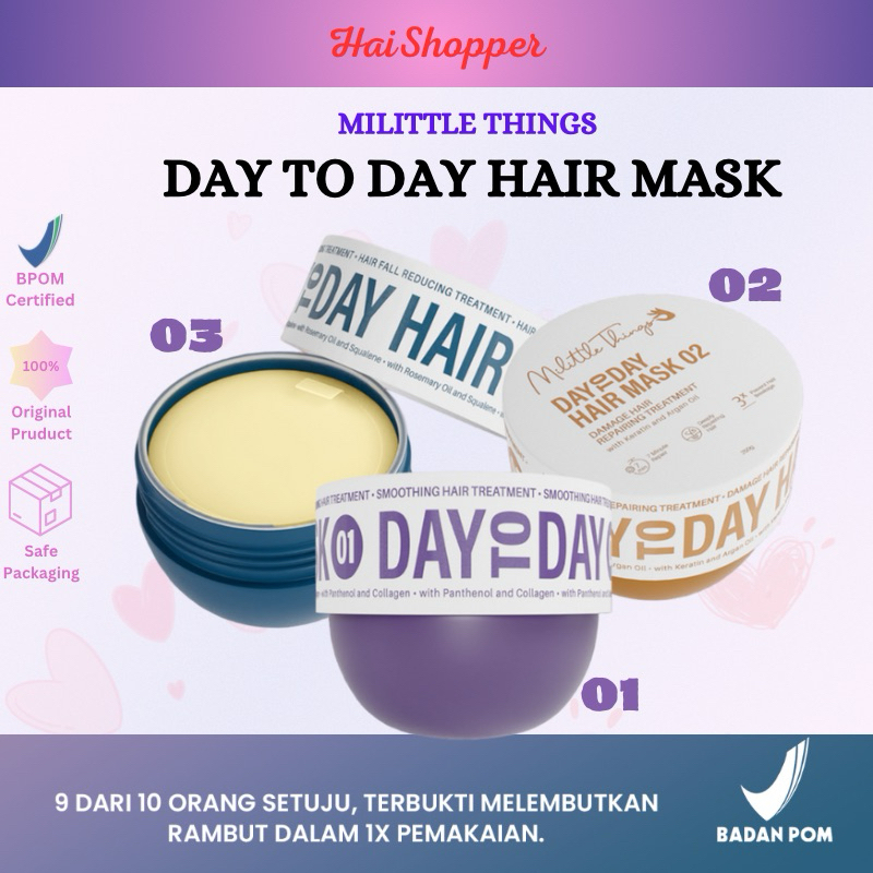Jual MILITTLE THINGS Day To Day Hair Mask 250ML - Masker Rambut ...