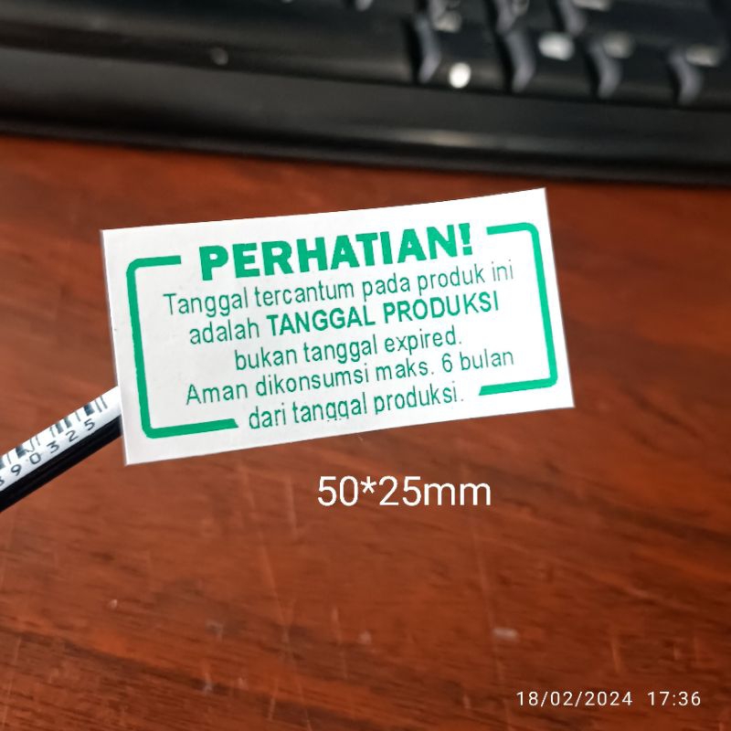Jual Sticker Produk Tanggal Produksi Kadaluarsa Expired Makanan Minuman ...